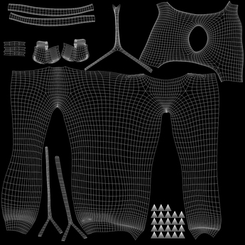 Second Life Marketplace - Full Perm Decorated Coverall and Crop Top ...