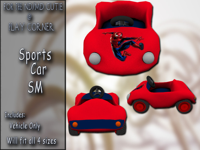 Second Life Marketplace - ND/MD Cuties Sports Car (Small Mesh Avatars)
