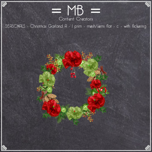 Second Life Marketplace - = MB = BOX SEASONALS - Christmas Garland A