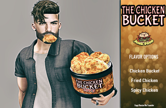 Second Life Marketplace - Junk Food - Chicken Bucket (Spicy)