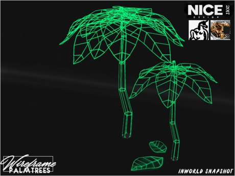 Second Life Marketplace - /\/. Wireframe Palm Trees