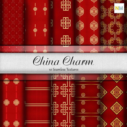 Second Life Marketplace - China Charm 10 Seamless Chinese Pattern ...