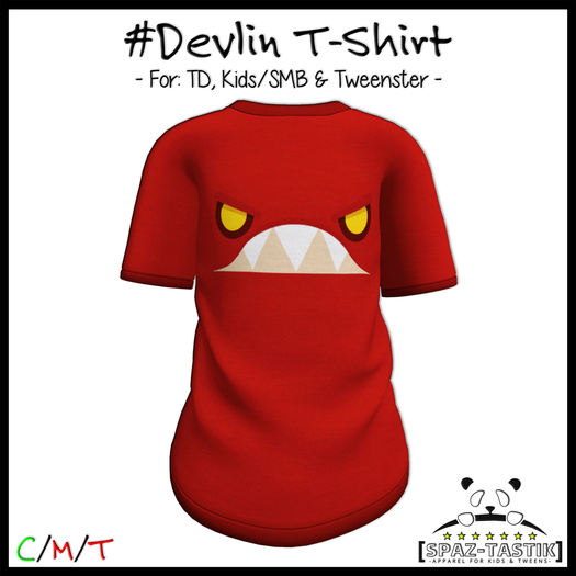 Second Life Marketplace - [Spaz] *KIDS SIZES* T-Shirt: #Devlin