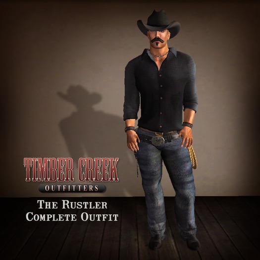 Second Life Marketplace - [Timber Creek] The Rustler-Complete Outfit-Gray