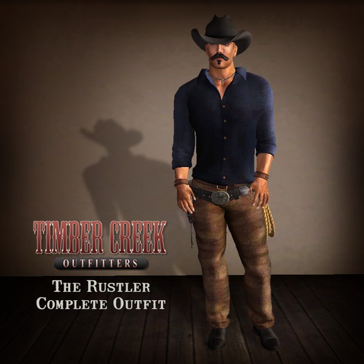 Second Life Marketplace - [Timber Creek] The Rustler-Complete Outfit-Blue