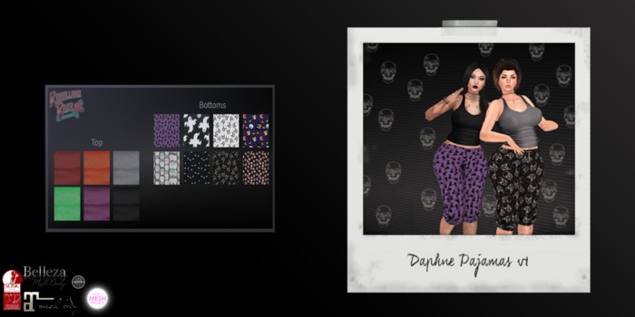 Second Life Marketplace - ~Rebellious Rose~ Daphne Pajamas