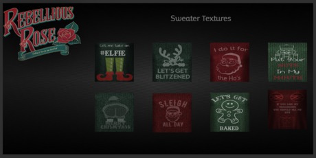 Second Life Marketplace - ~Rebellious Rose~ Not So Ugly Sweater DEMO