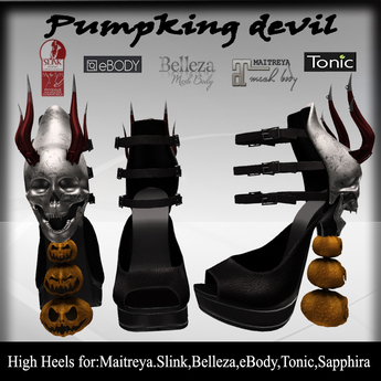 Second Life Marketplace - [NF] - Female Halloween Shoes - [Pumpkin ...