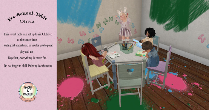 Second Life Marketplace - *FF* Olivia Pre-School Table