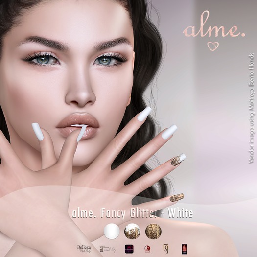 Second Life Marketplace - alme. Fancy Glitter - White [Wear me!]