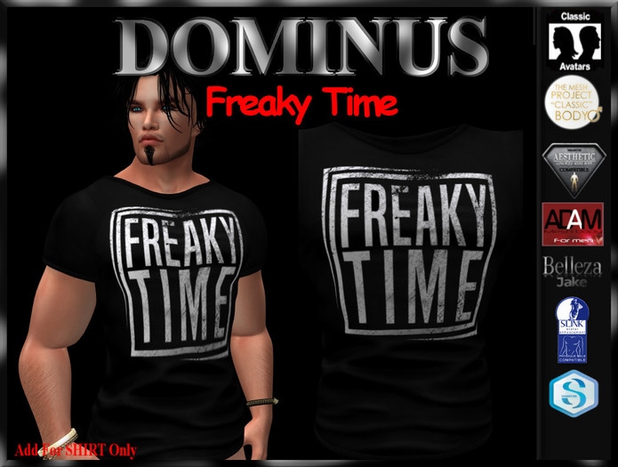 Second Life Marketplace - ~DOMINUS~Freaky Time TSHIRT (BOXED)