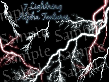 Second Life Marketplace - FULL PERM 7 Lightning Alpha Textures