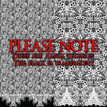 Second Life Marketplace - Parkins Textures - Lacey Set A - 20x Full ...