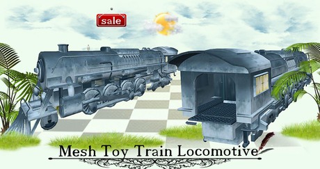 Second Life Marketplace - Mesh Toy Train Locomotive