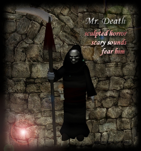 Second Life Marketplace - Mr. Death sculpture scary decoration with ...