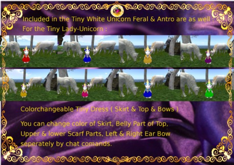 Second Life Marketplace - ^..^ Anthro & Feral Tiny Unicorn Avatars ...