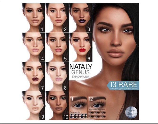 Second Life Marketplace - 08 GENUS Skin Applier /NATALY - CHAMPAGNE ...