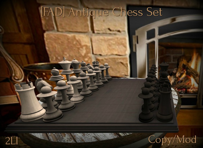 Second Life Marketplace - [FAD] Antique Chess Set