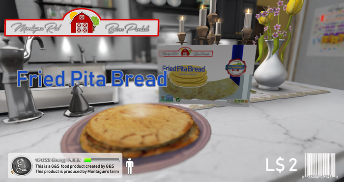 Second Life Marketplace - G&S Food by Montague's Farm - Pita Bread