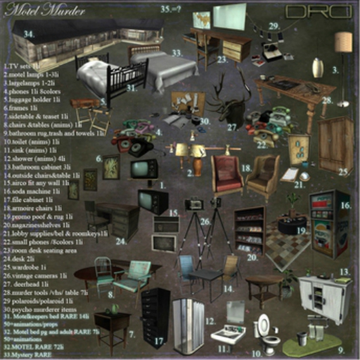 Second Life Marketplace - 34 -DRD- Motel - Murder Motel RARE