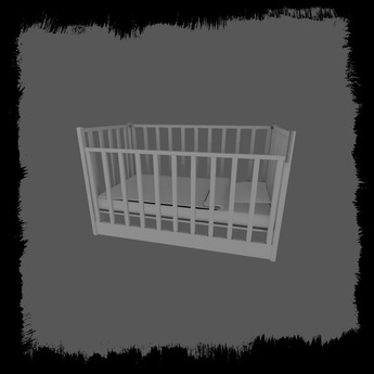 Second Life Marketplace - Aquatica Mesh - AM024058 Basic Crib