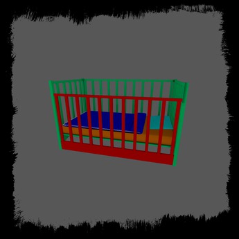 Second Life Marketplace - Aquatica Mesh - AM024058 Basic Crib