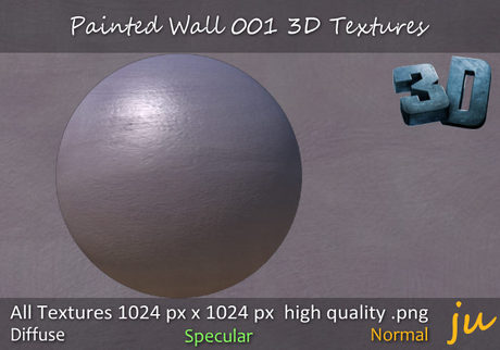 Second Life Marketplace - JU Painted Wall 001 3D Textures Full Perm