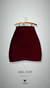Second Life Marketplace - -Pixicat- Snug Skirt (Red)