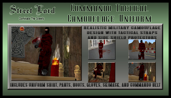 Second Life Marketplace - Commando Red Tactical Uniform Set