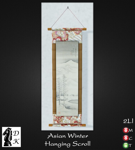 Second Life Marketplace - DKD - Asian Winter Hanging Scroll