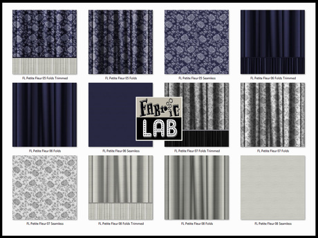 Second Life Marketplace - Fabric Lab ME Petite Fleur Folds Texture ...