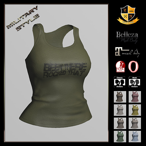 Second Life Marketplace - Tears of Rose - Army Style Streetwear -Been ...