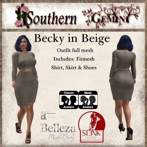 Second Life Marketplace - .:SG:. Becky in Beige
