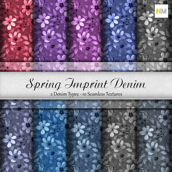 Second Life Marketplace - Spring Imprint Denim 10 Seamless Fabric ...