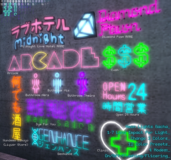 Second Life Marketplace - #hashbang! - Neon City Gacha - Diamond Pawn RARE