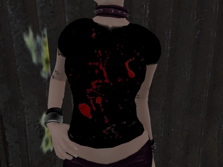 Second Life Marketplace - Women's Fitted Blood Splatter Tee