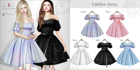 Second Life Marketplace - * EXiA * Fantine Dress Night