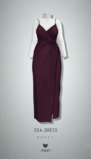 Second Life Marketplace - -Pixicat- Eva Dress (Plum)