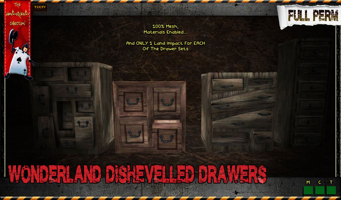 Second Life Marketplace - ..::Tasty::.. Wonderland Dishevelled Drawers ...