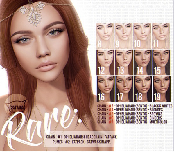 Second Life Marketplace - PUMEC - #10 - January - CATWA SKIN App.