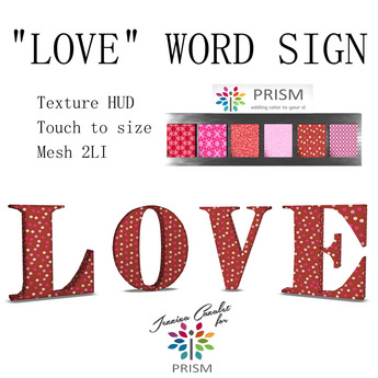 Second Life Marketplace - Prism LOVE Word Decoration w/ Textures HUD by ...