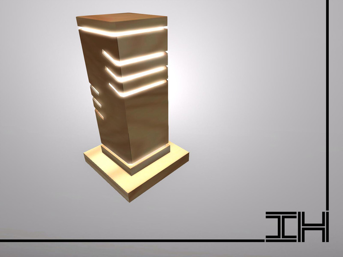 Second Life Marketplace - Desk lamp "Fifth element - oak" 1prim
