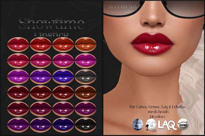 Second Life Marketplace Avada~ Showtime Lipstick Demo