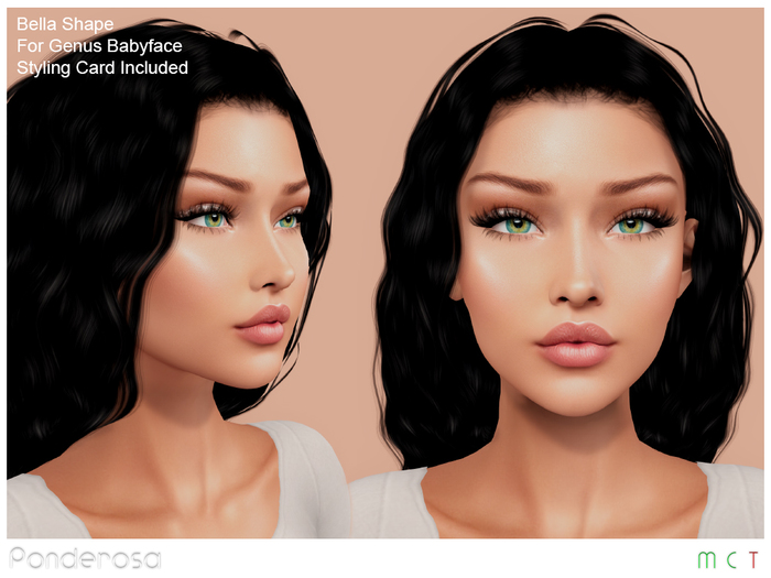 Second Life Marketplace - Ponderosa - Bella Shape - for Genus Babyface ...