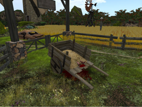 Second Life Marketplace - Wooden cart 2 versions (simple & gore) 2 ...
