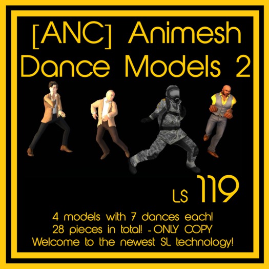 Second Life Marketplace - **PROMO** [ANC] Animesh Dance Models 2 (BOX)