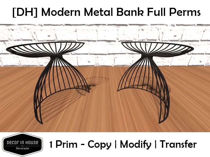 Second Life Marketplace - [DH] Modern Metal Bank Full Perms
