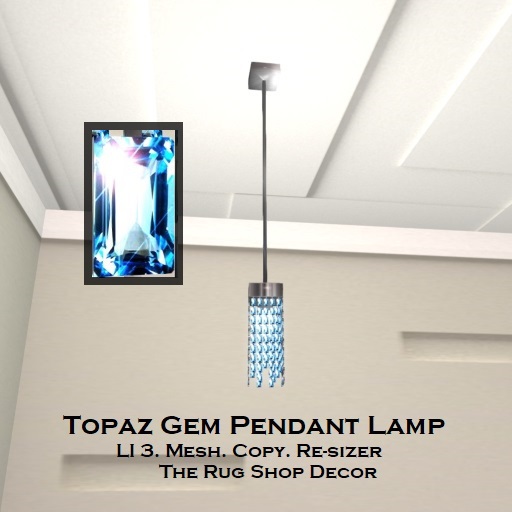 Second Life Marketplace - Topaz Gem Pendant Lamp