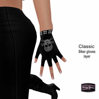 Second Life Marketplace - ::SF:: Biker gloves skull v1