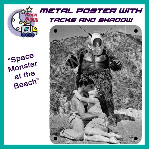 Second Life Marketplace - Moon Buggy Poster Art Space Monster at the Beach